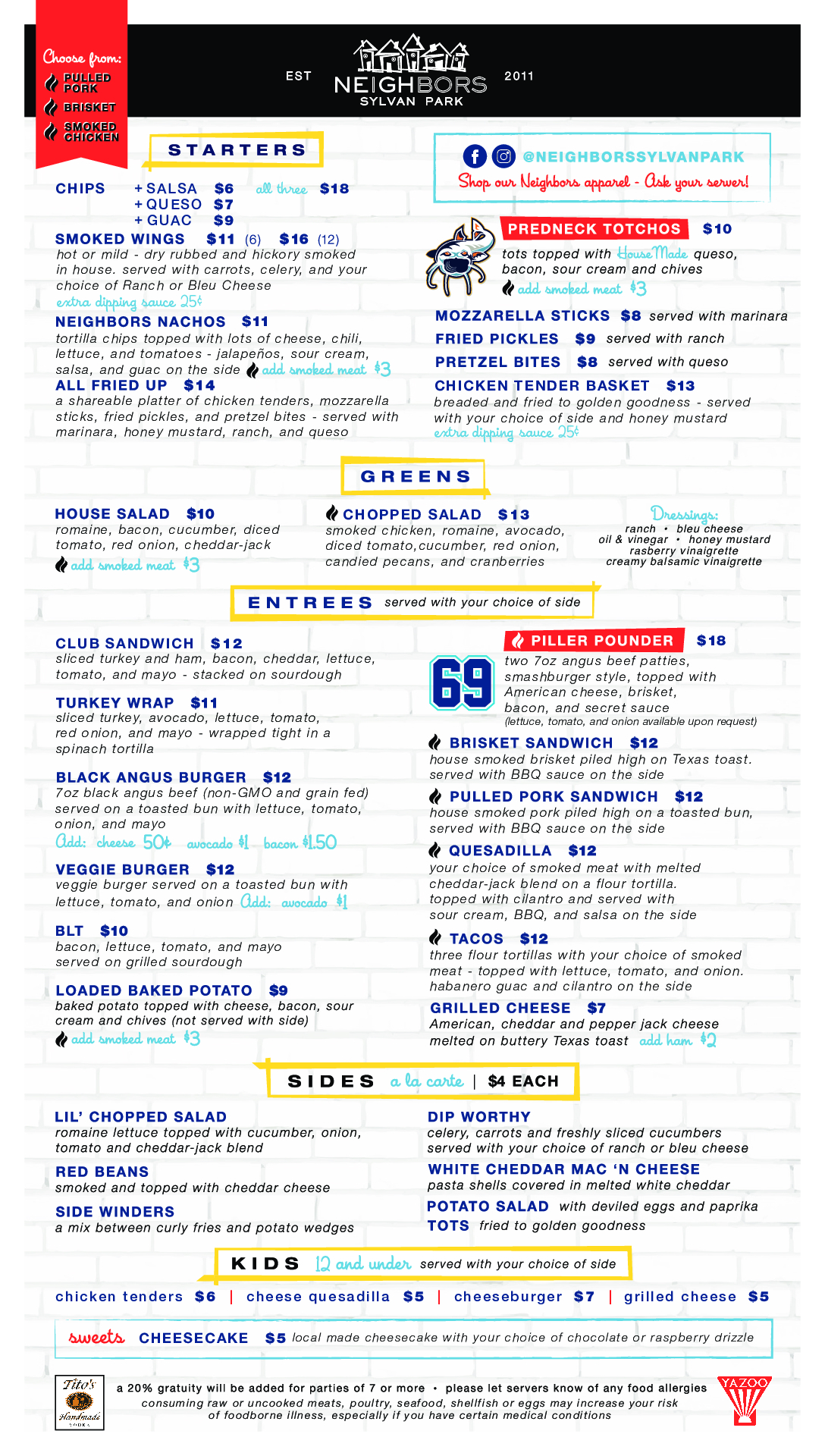 SYLVAN PARK MENU – Neighbors Nashville